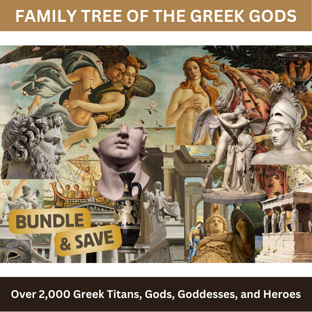 Greek Mythology Family Tree Poster
